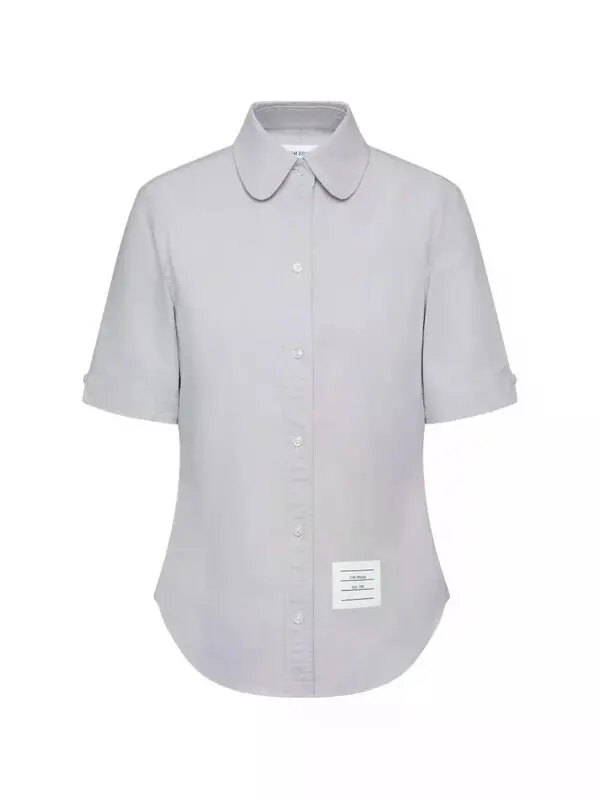 Thom Browne Oxford Short-sleeve Shirt - Grey