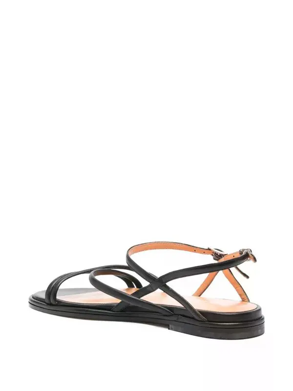 LELLA BALDI Leather Buckle Sandals
