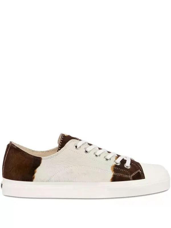 Moschino Cowhide Panelled Sneakers - Neutrals