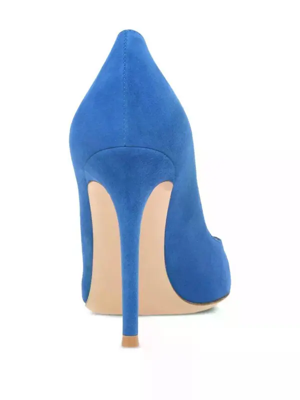 GIANVITO ROSSI 105mm Suede Pointed-toe Pumps - Blue