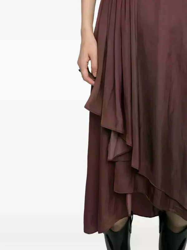 Zadig&Voltaire Randall V-neck Midi Dress - Brown