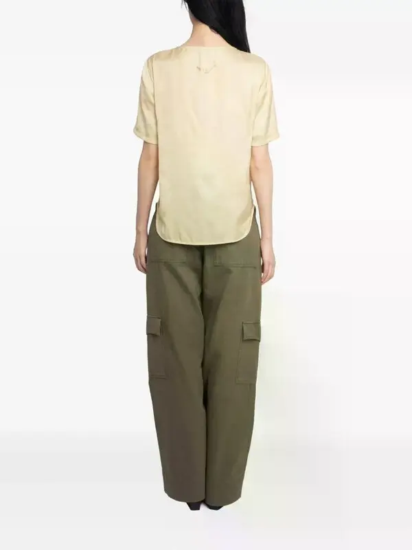 Zadig&Voltaire Lace-up Short-sleeved Top - Neutrals