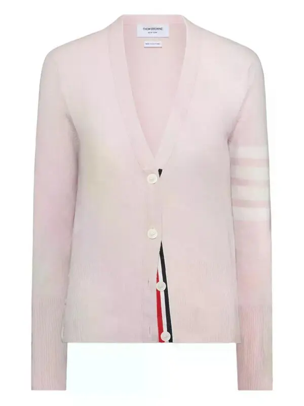 Thom Browne Four-bar Cashmere Cardigan - Pink