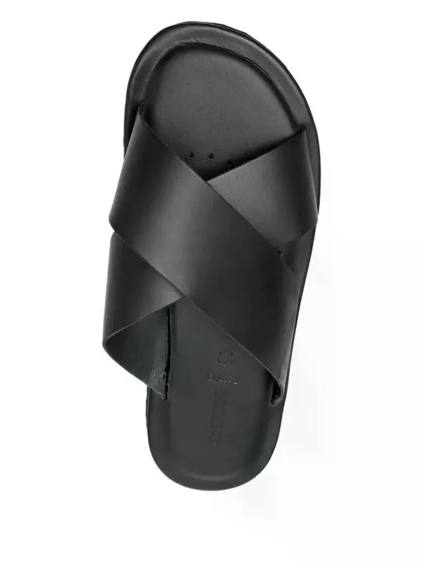 Geox Erice Cross-strap Leather Sandals