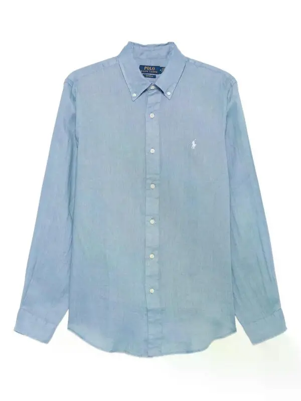 Ralph Lauren Long-sleeve Linen Shirt - Blue