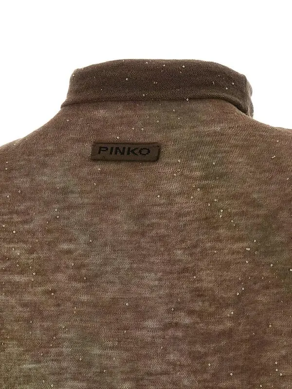 Pinko Sequin-embellished High-neck Top