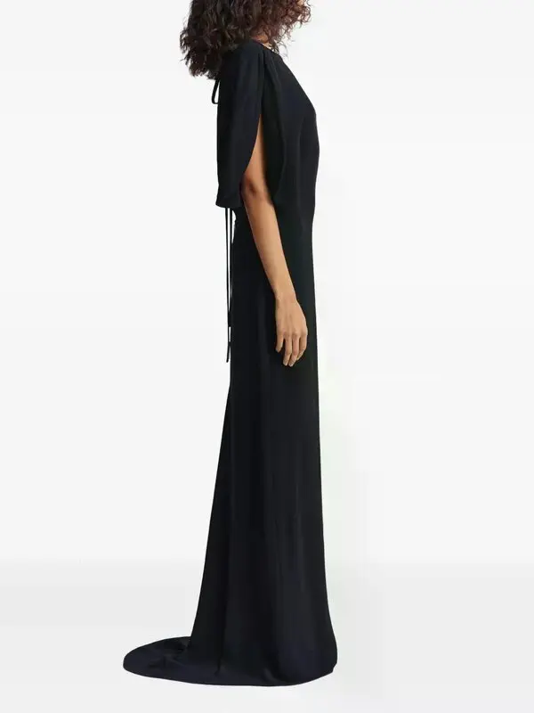 16Arlington Dona Cape-sleeve Maxi Dress