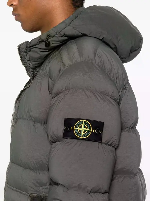 Stone Island Seamless Tunnel Hooded Puffer Jacket - Grey