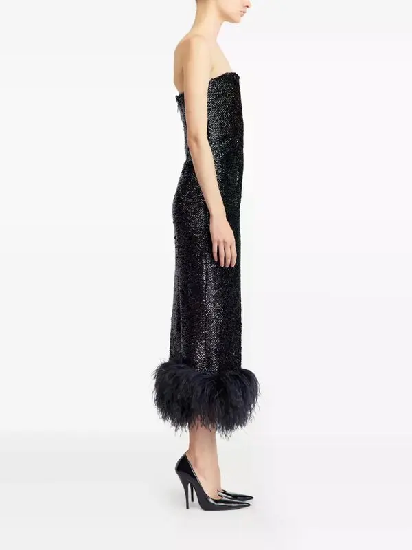 16Arlington Minelli Sequinned Midi Dress - Black