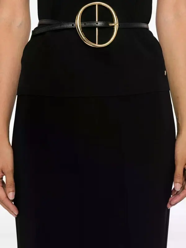 Norma Kamali Rear-vent Midi Skirt