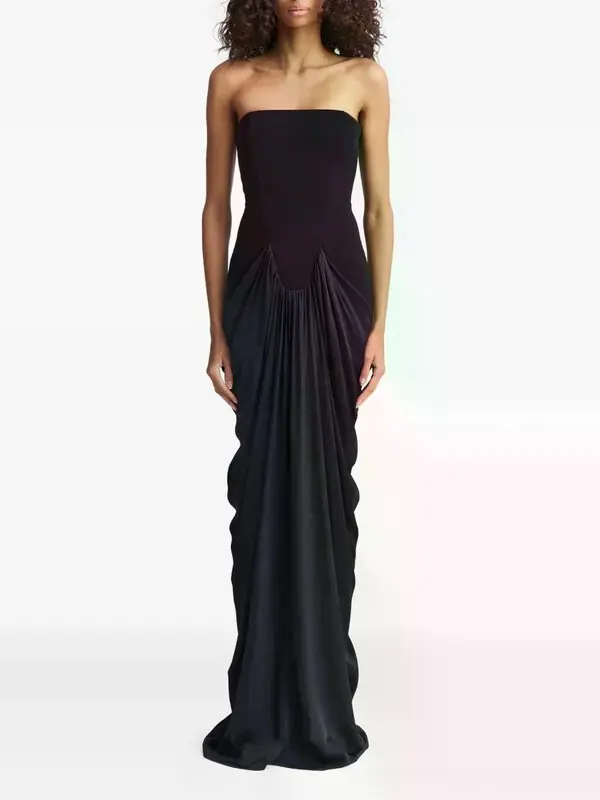 16Arlington Strapless Draped Gown