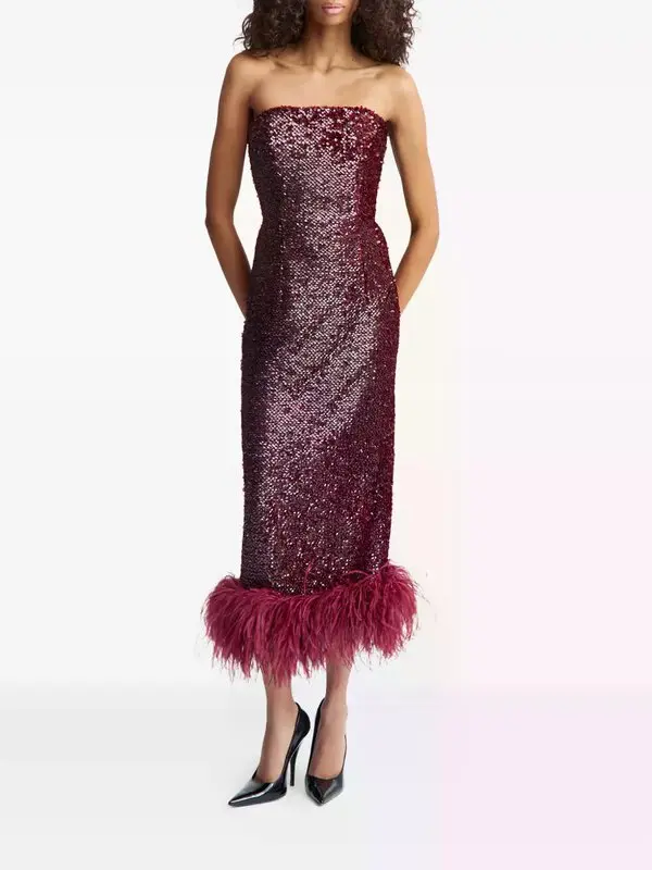 16Arlington Minelli Midi Dress - Red