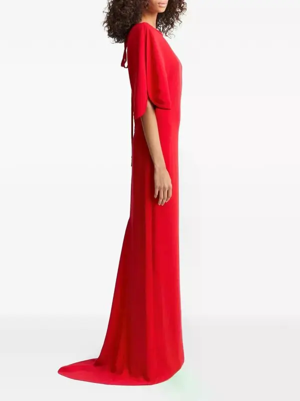 16Arlington Dona Cape-sleeve Maxi Dress