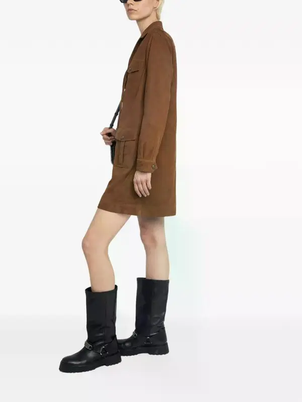 Zadig&Voltaire Remacha Lace-up Mini Dress - Brown