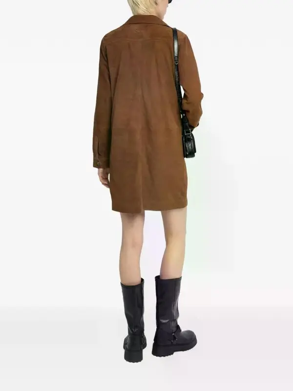 Zadig&Voltaire Remacha Lace-up Mini Dress - Brown