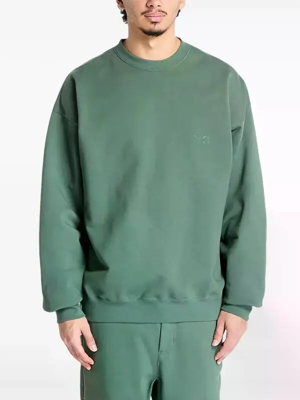 Y3 Logo-embroidered Crew Neck Sweatshirt
