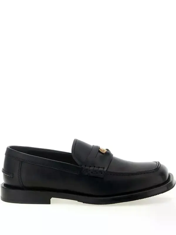 Moschino Coin-detail Leather Loafers