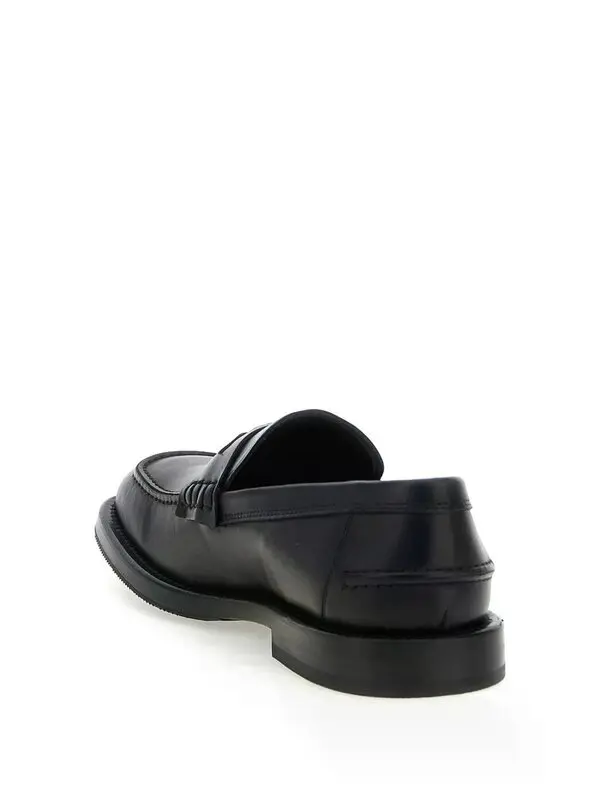 Moschino Coin-detail Leather Loafers