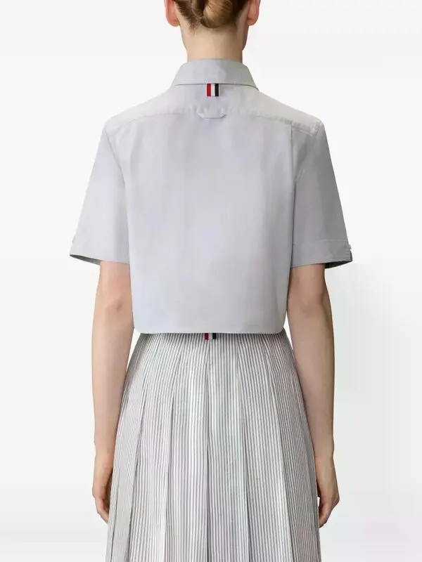 Thom Browne Oxford Short-sleeve Shirt - Grey