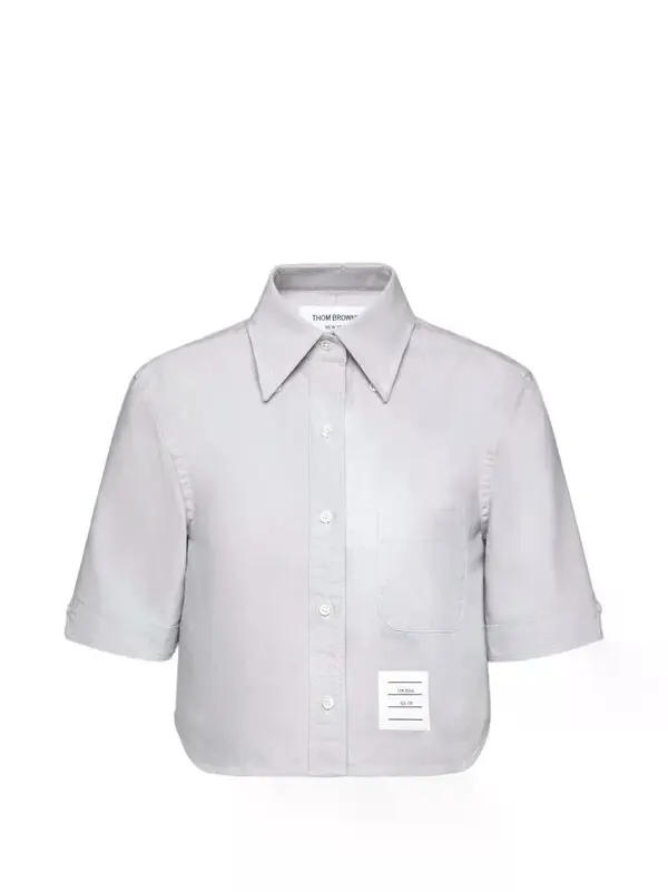 Thom Browne Oxford Short-sleeve Shirt - Grey