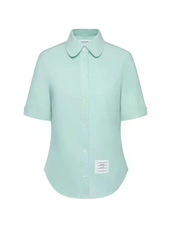Thom Browne Oxford Round-collar Shirt - Blue