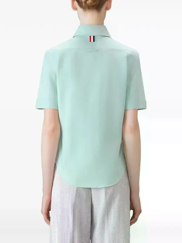 Thom Browne Oxford Round-collar Shirt - Blue