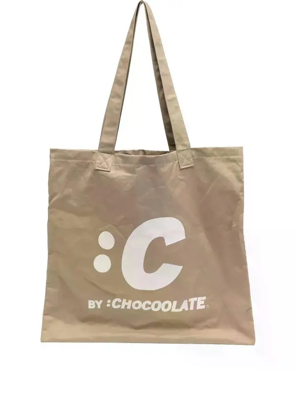 CHOCOOLATE Graphic Print Tote Bag - Neutrals