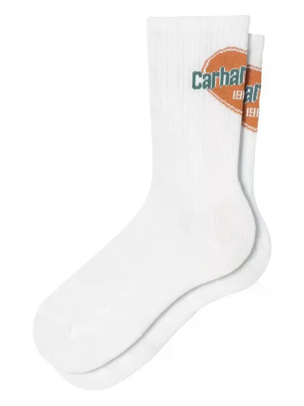 Carhartt Work In Progress Logo-patch Socks - White