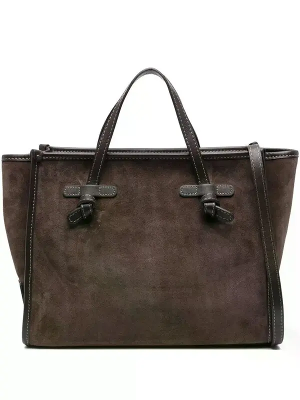 GIANNI CHIARINI Miss Marcella Suede Tote Bag - Brown