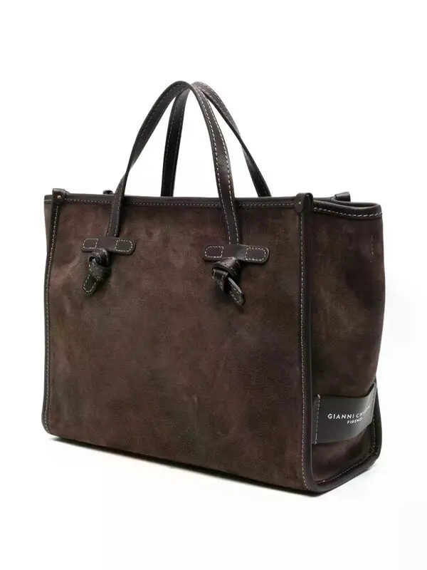 GIANNI CHIARINI Miss Marcella Suede Tote Bag - Brown