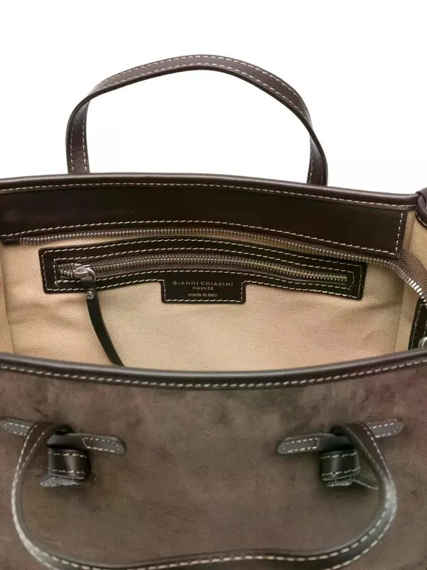 GIANNI CHIARINI Miss Marcella Suede Tote Bag - Brown