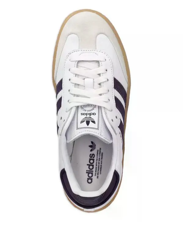 Adidas Sambae Three-stripe Sneakers - White