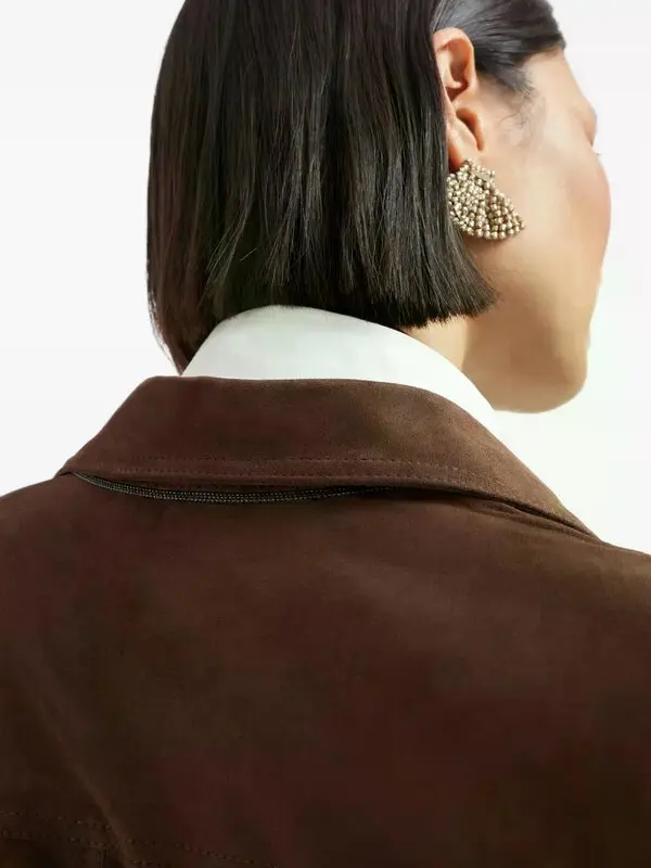 Brunello Cucinelli Belted Suede Shirt Dress