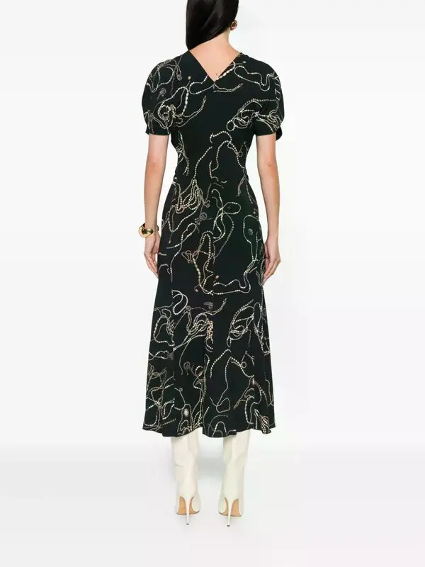 Victoria Beckham Printed Midi Dress