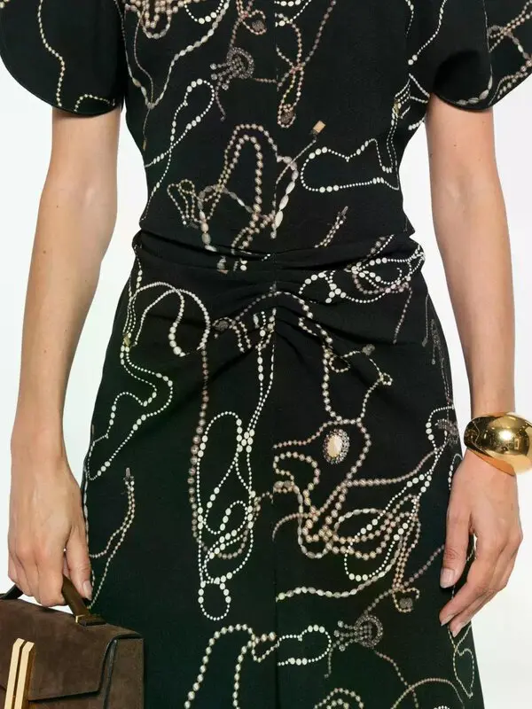 Victoria Beckham Printed Midi Dress