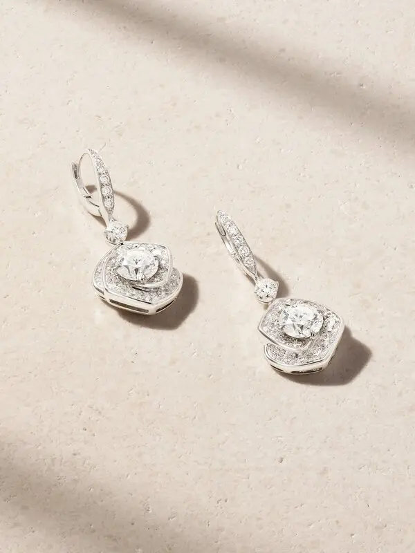 DAVID MORRIS Frozen Kiss Diamond Drop Earrings - Silver