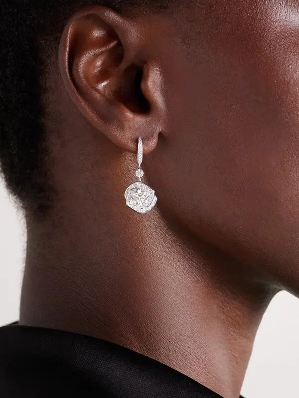 DAVID MORRIS Frozen Kiss Diamond Drop Earrings