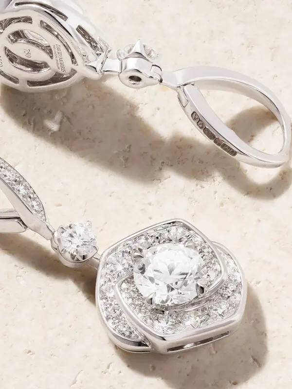DAVID MORRIS Frozen Kiss Diamond Drop Earrings
