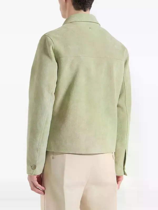 Manière De Voir Michel Revere-collar Jacket - Green