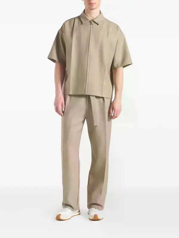 Manière De Voir Relaxed Fit Belted Tailored Trousers