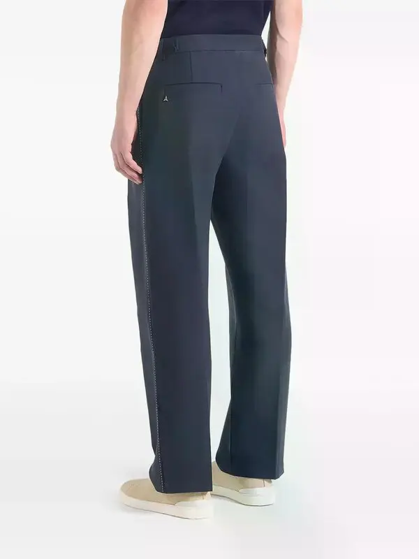Manière De Voir Twin Pleat Chino Trousers With Stitch Detail
