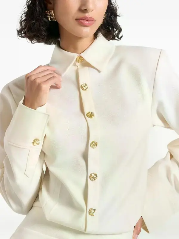 Manière De Voir Cargo Shirt Mini Dress - Neutrals