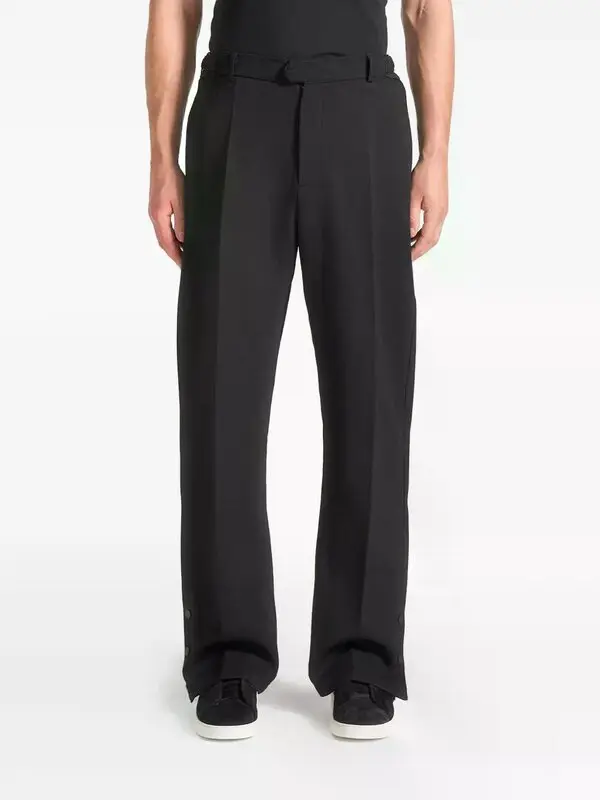 Manière De Voir Relaxed Fit Tailored Trousers With Button Cuffs - Black