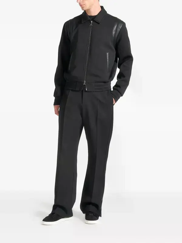Manière De Voir Relaxed Fit Tailored Trousers With Button Cuffs - Black