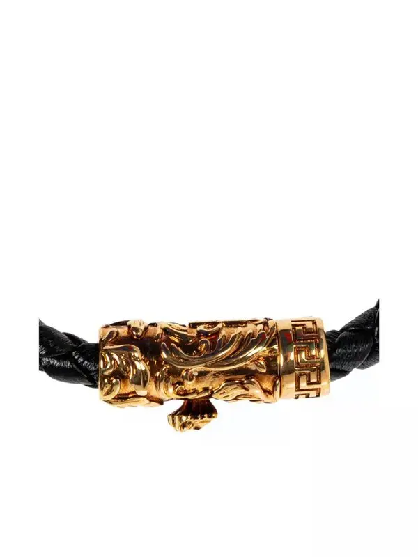Versace Medusa Braided Leather Bracelet