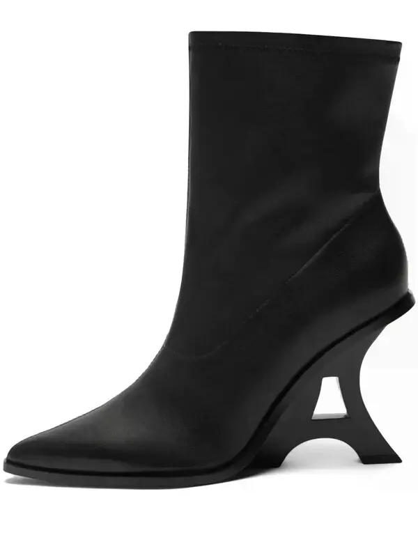 Manière De Voir Heeled Suede Boots - Black