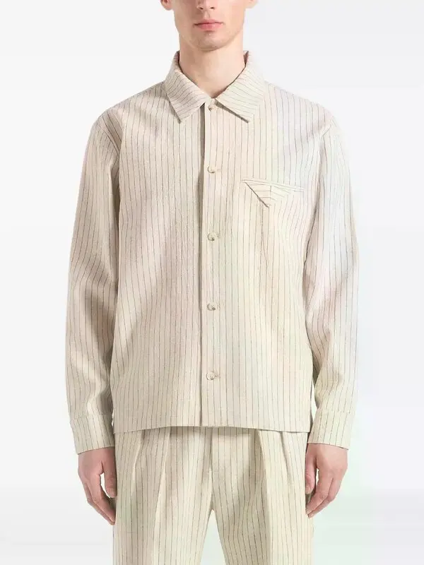 Manière De Voir Leo Pinstripe Overshirt