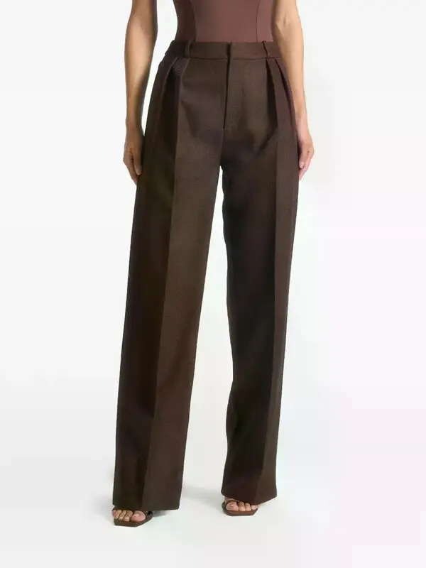 Manière De Voir Twin-pleat Tailored Trousers - Brown