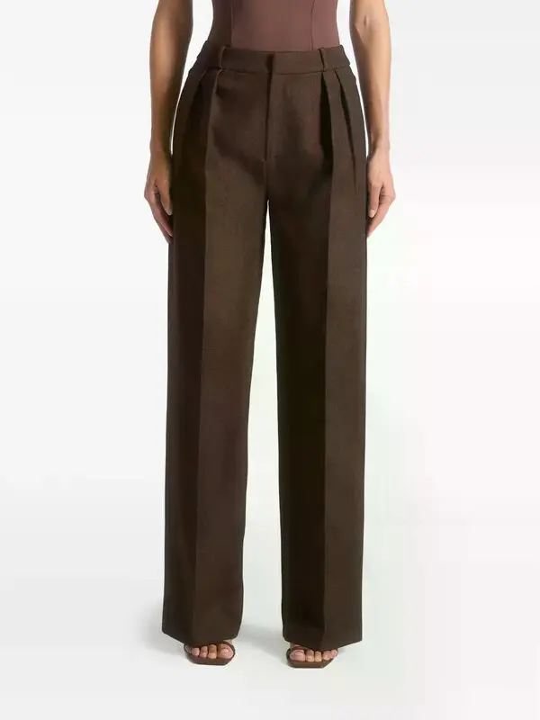 Manière De Voir Twin-pleat Tailored Trousers - Brown