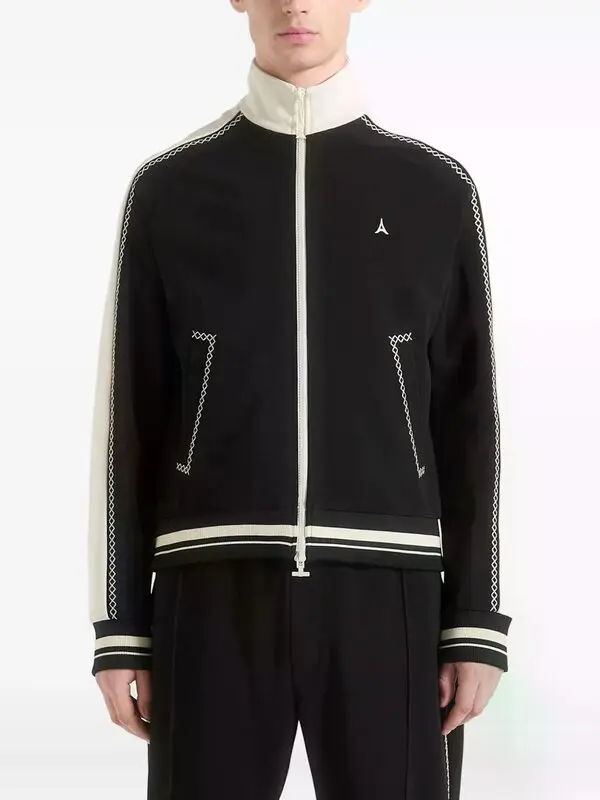 Manière De Voir Contrast-whipstitch Raglan Track Jacket